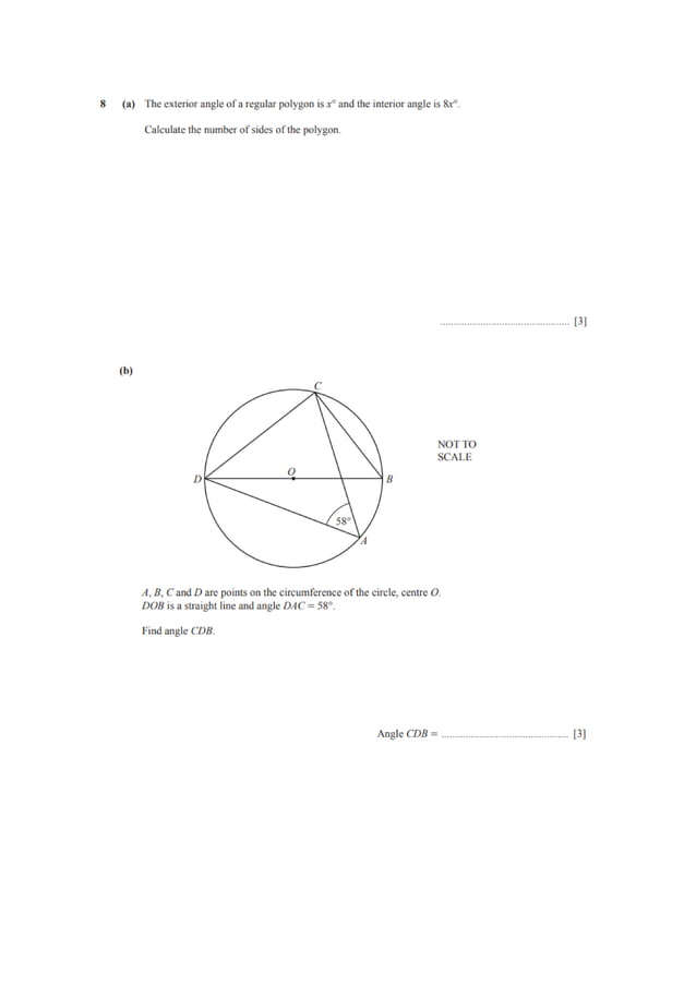 Angles Igcse Mathematics Exam Type Questions Pdf