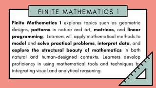 Introduction for Finite Mathematics 1-2025 | PDF