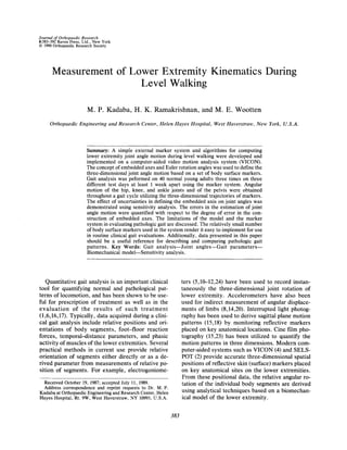gait joint angles | PDF