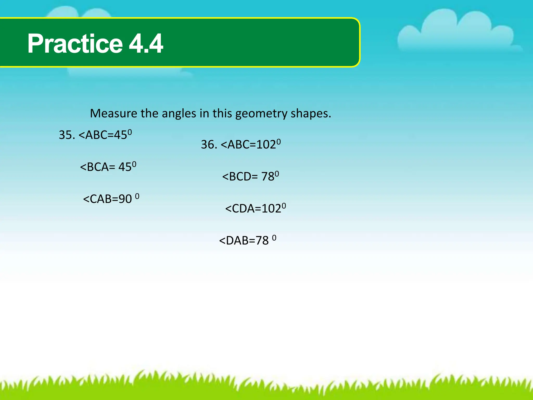 angles 7TH GRADE.pptx msth exercises and book | PPT