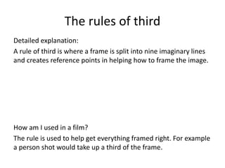 Angles and Movements Media Work | PPT