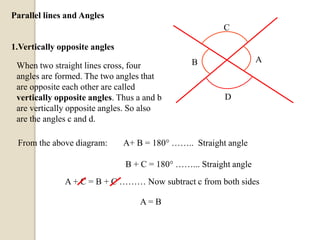 Angles and properties for class VII by G R Ahmed | PPT