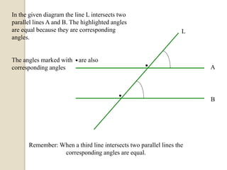 Angles and properties for class VII by G R Ahmed | PPT