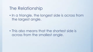 Angles and sides of a triangle | PPT