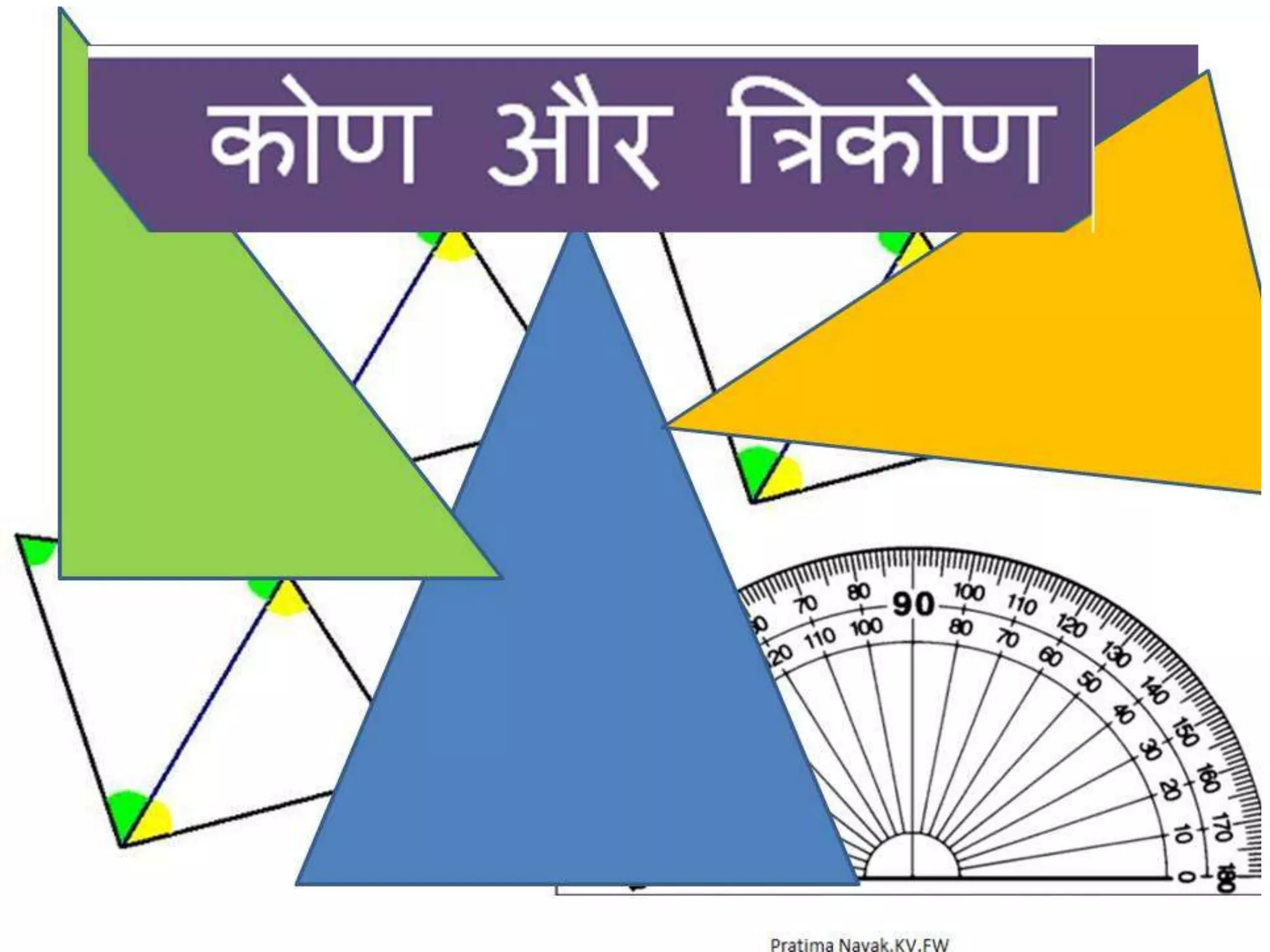 Angles and triangles in hindi | PPTX