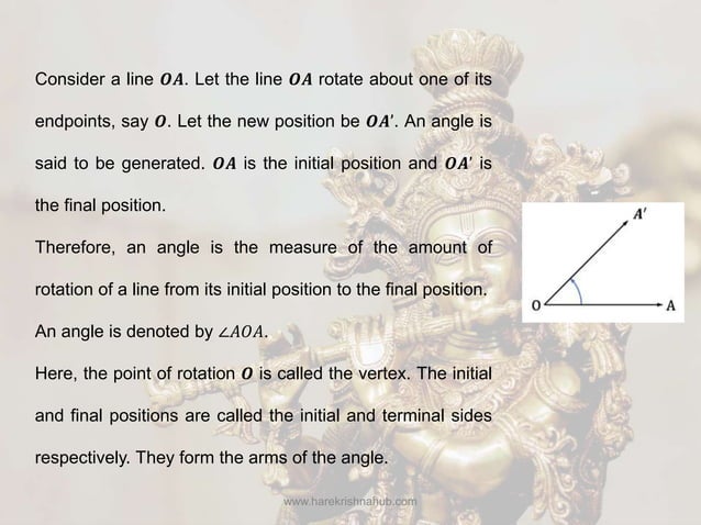 Angles and units of angular measurements | PPTX | Physics | Science
