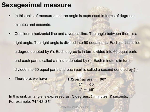 Angles and units of angular measurements | PPTX | Physics | Science
