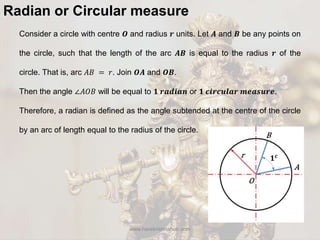 Angles and units of angular measurements | PPTX | Physics | Science