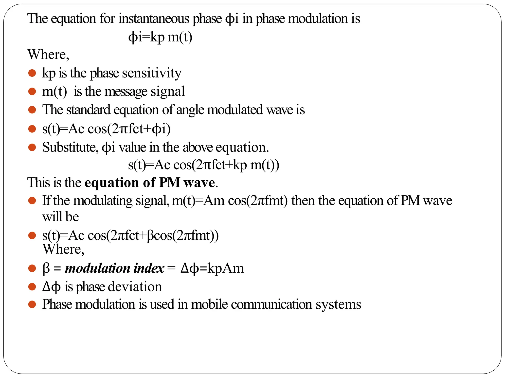 angle_sbh modulation signal waveforms introduction | PPT