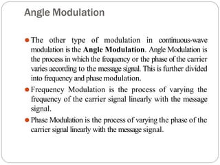 angle_sbh modulation signal waveforms introduction | PPTX