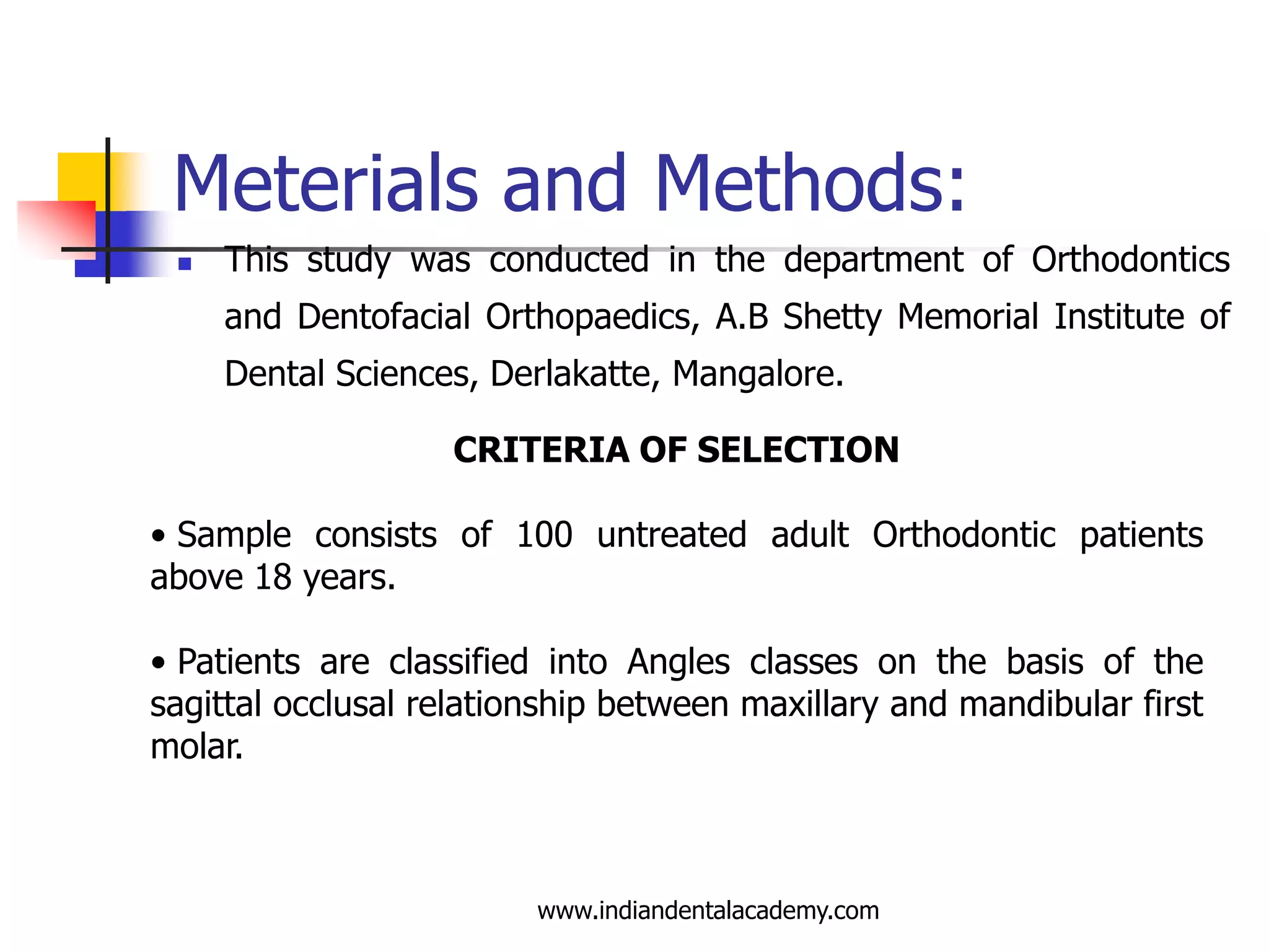 Angles classification and cephalometric /certified fixed orthodontic ...