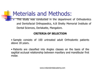Angles classification and cephalometric /certified fixed orthodontic ...