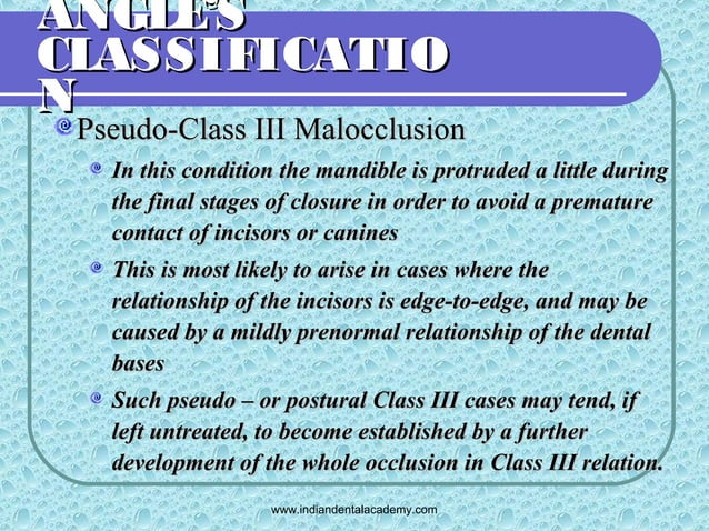 Angles classification & its shortcoming 2 | PPT