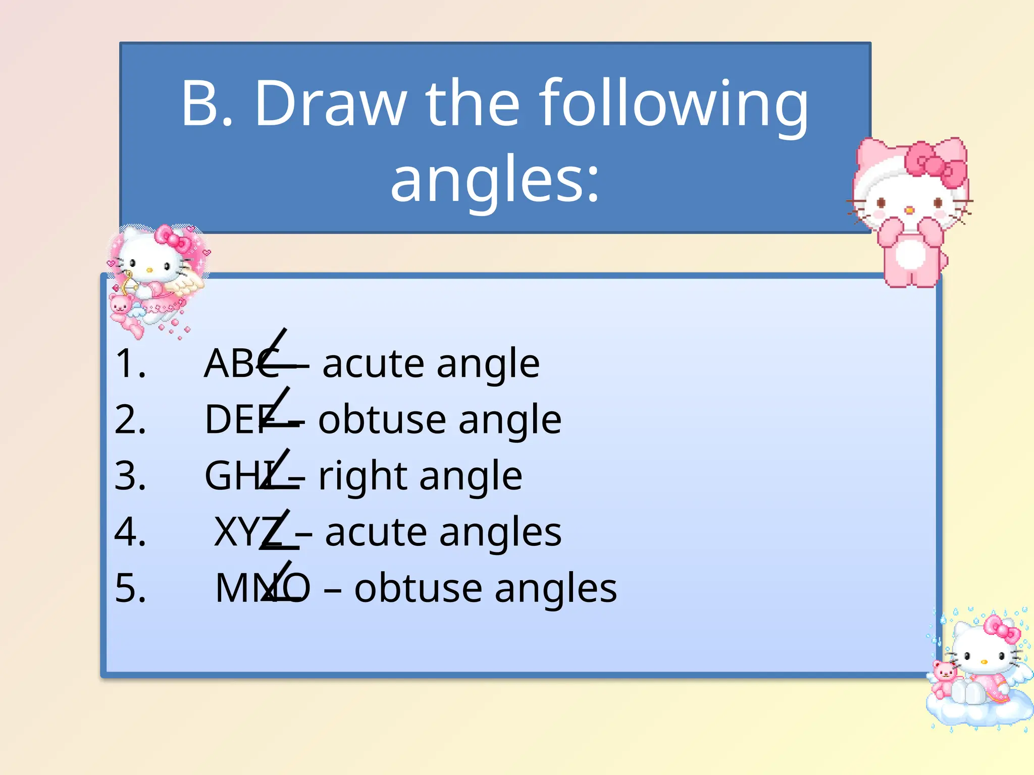 Kinds of angles Grade IV lesson in mathematics | PPTX