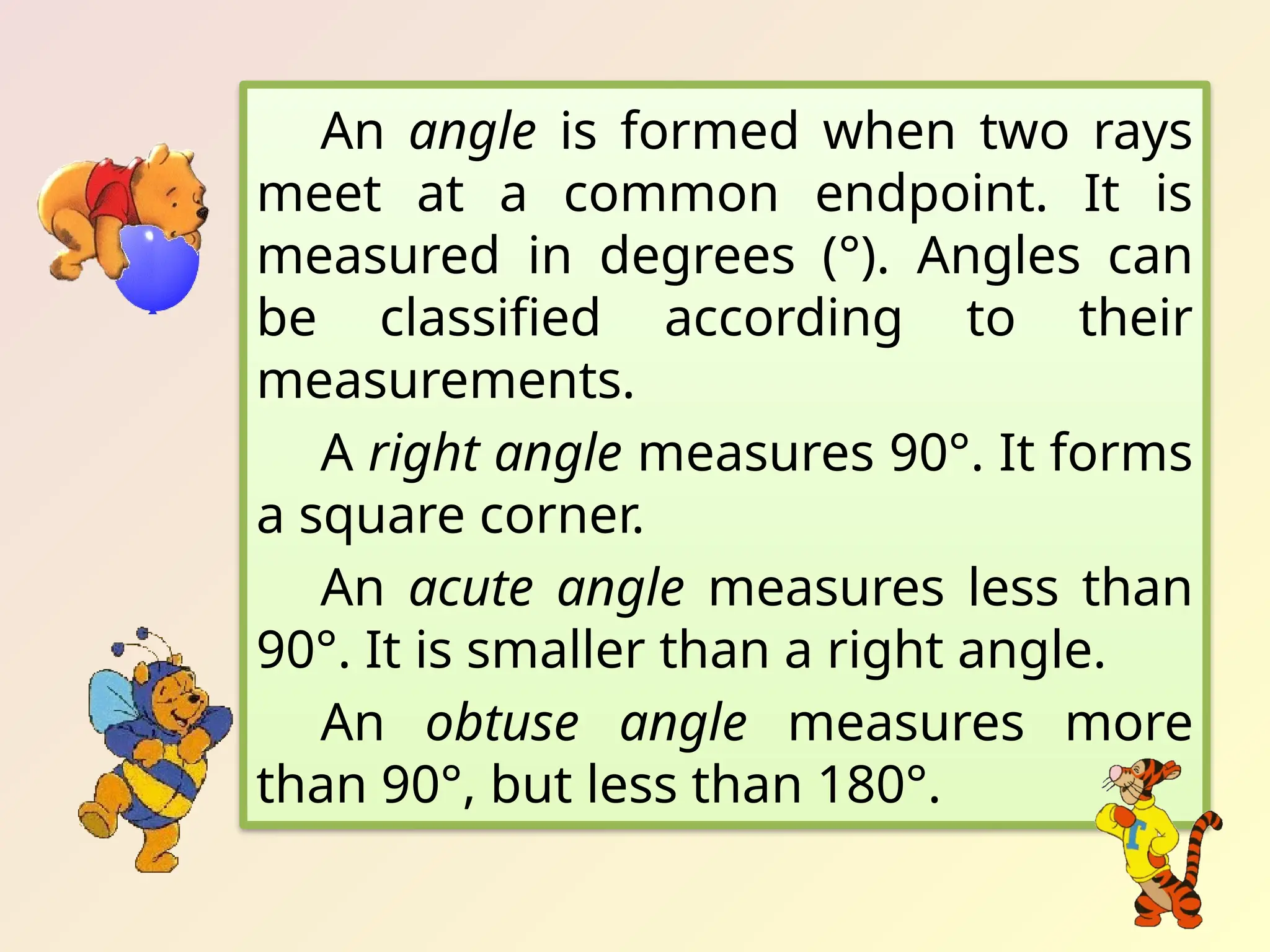 Kinds of angles Grade IV lesson in mathematics | PPTX