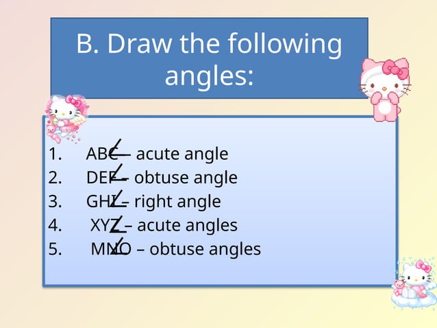 Kinds of angles Grade IV lesson in mathematics | PPTX