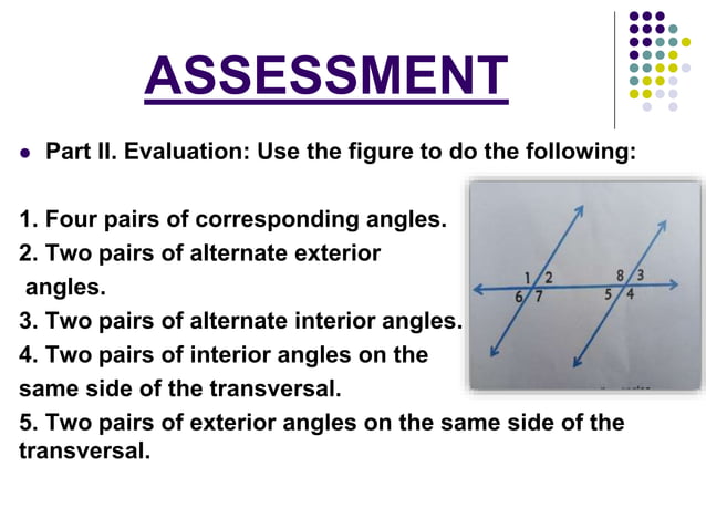ANGLES FORMED BY PARALLEL LINES CUT BY A TRANSVERSAL.ppt