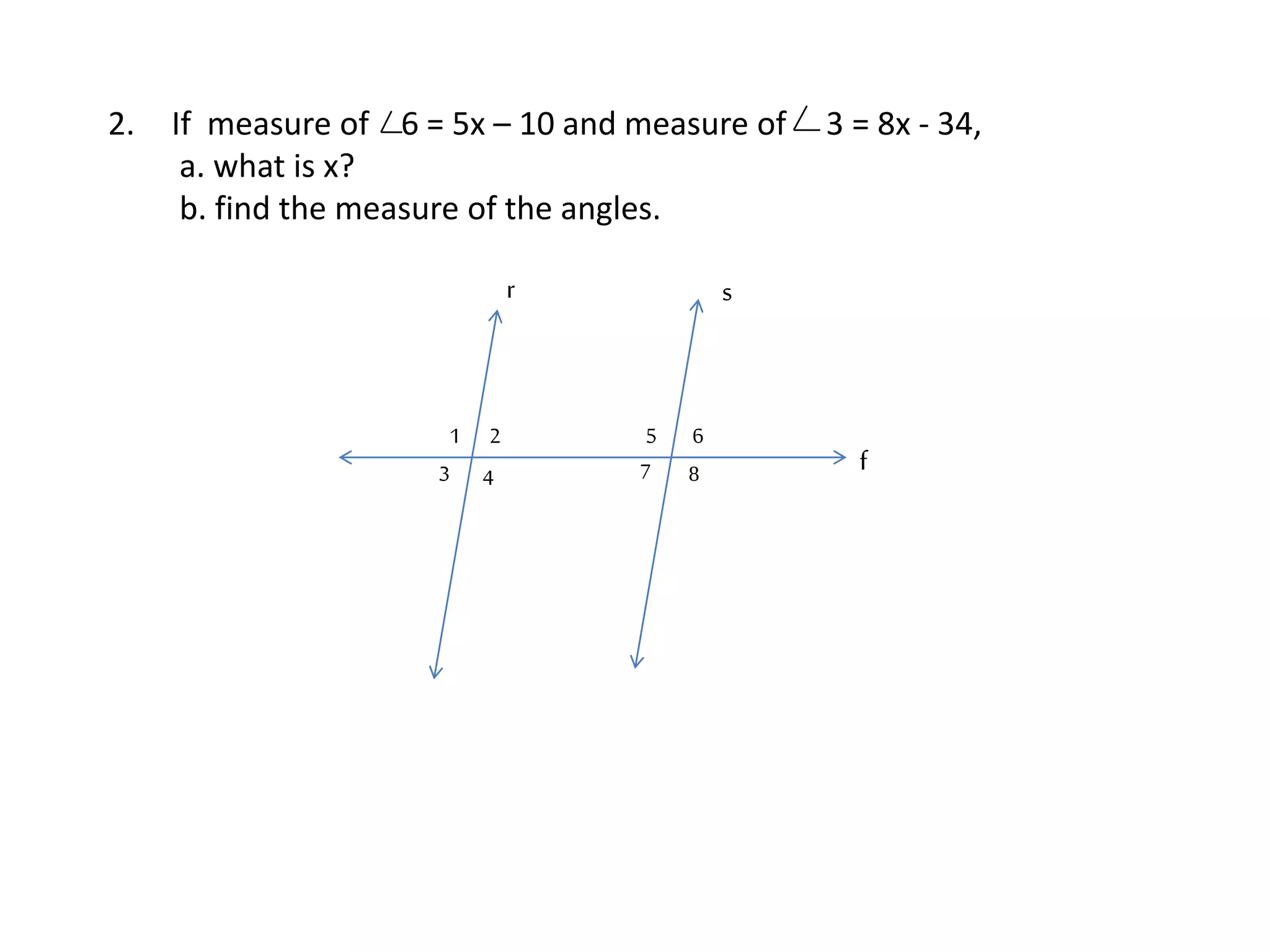 Angles formed by parallel lines cut by transversal | PPTX