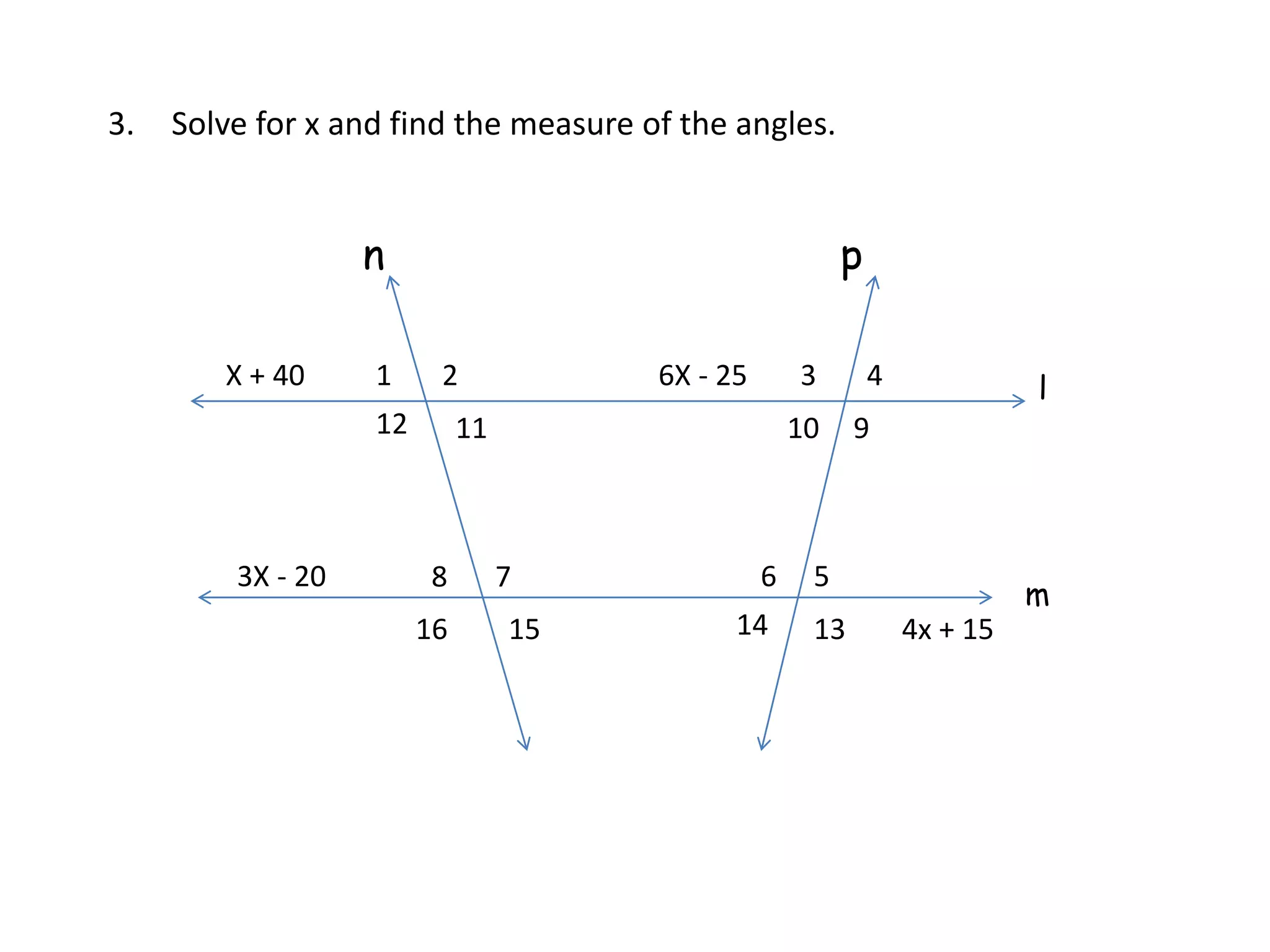 Angles formed by parallel lines cut by transversal | PPTX