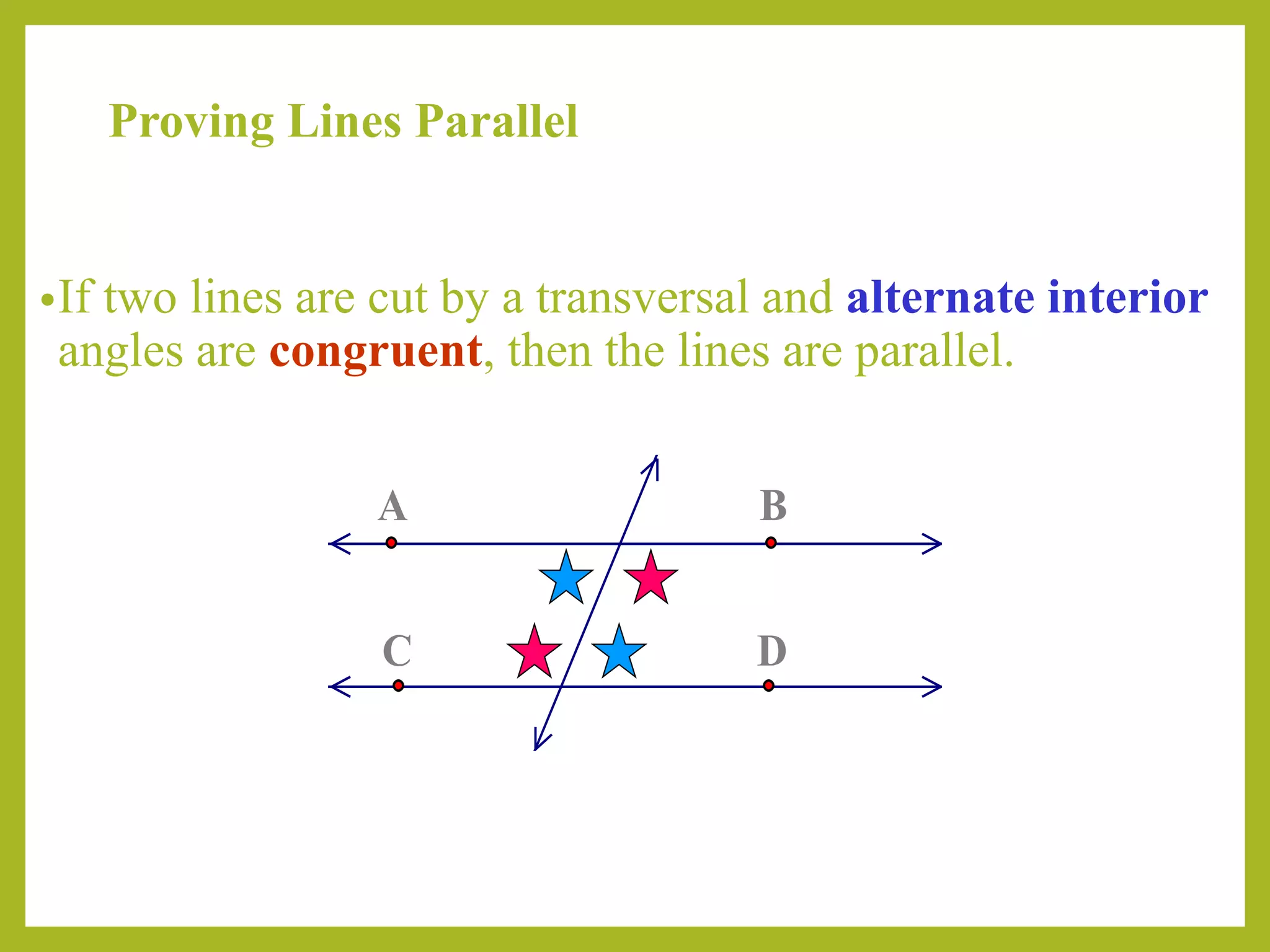 angles formed when two parallel lines are cut by a transversal.ppt