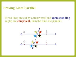 angles formed when two parallel lines are cut by a transversal.ppt