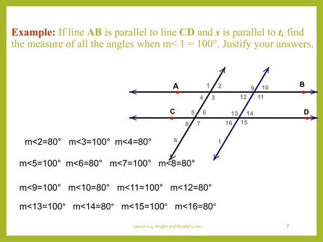 angles formed when two parallel lines are cut by a transversal.ppt
