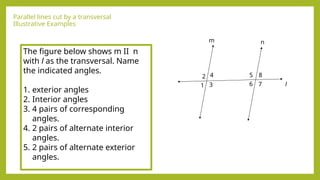 Understanding Angles Formed by Parallel Lines Cut by a Transversal | PPTX
