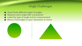 Cambridge Math for grade 5 Angles where types of angles are described ...