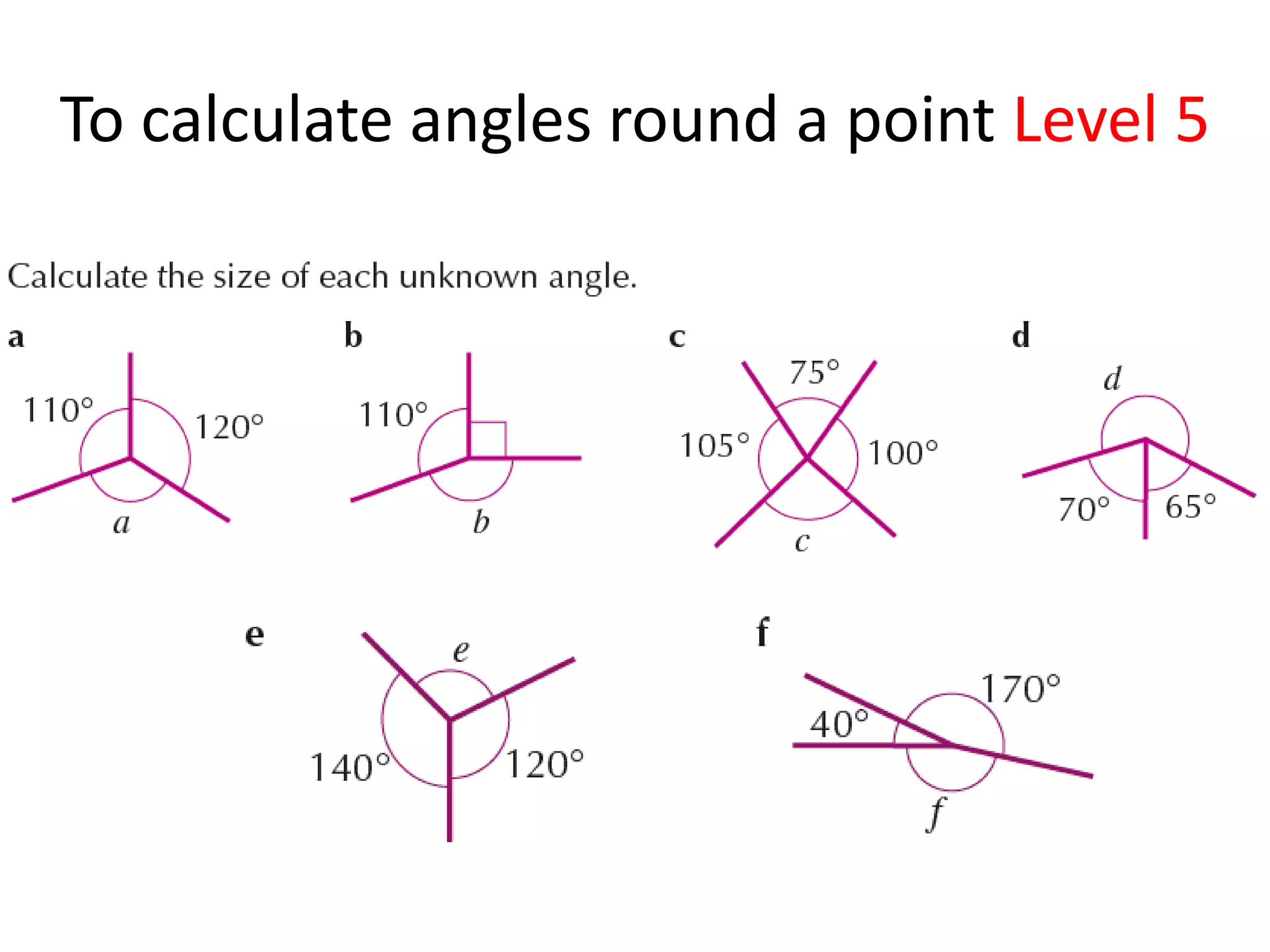 Angles in a right angle and straight line | PPTX