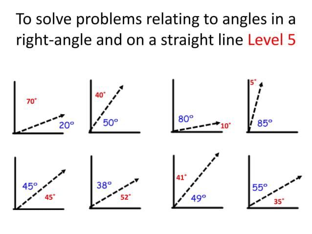 Angles in a right angle and straight line | PPTX