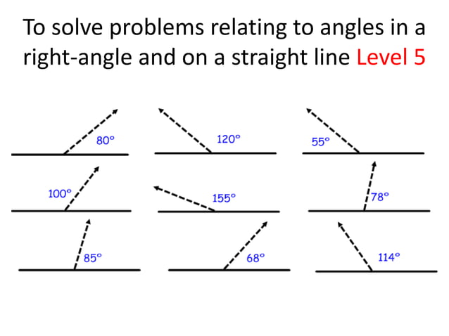 Angles in a right angle and straight line | PPTX