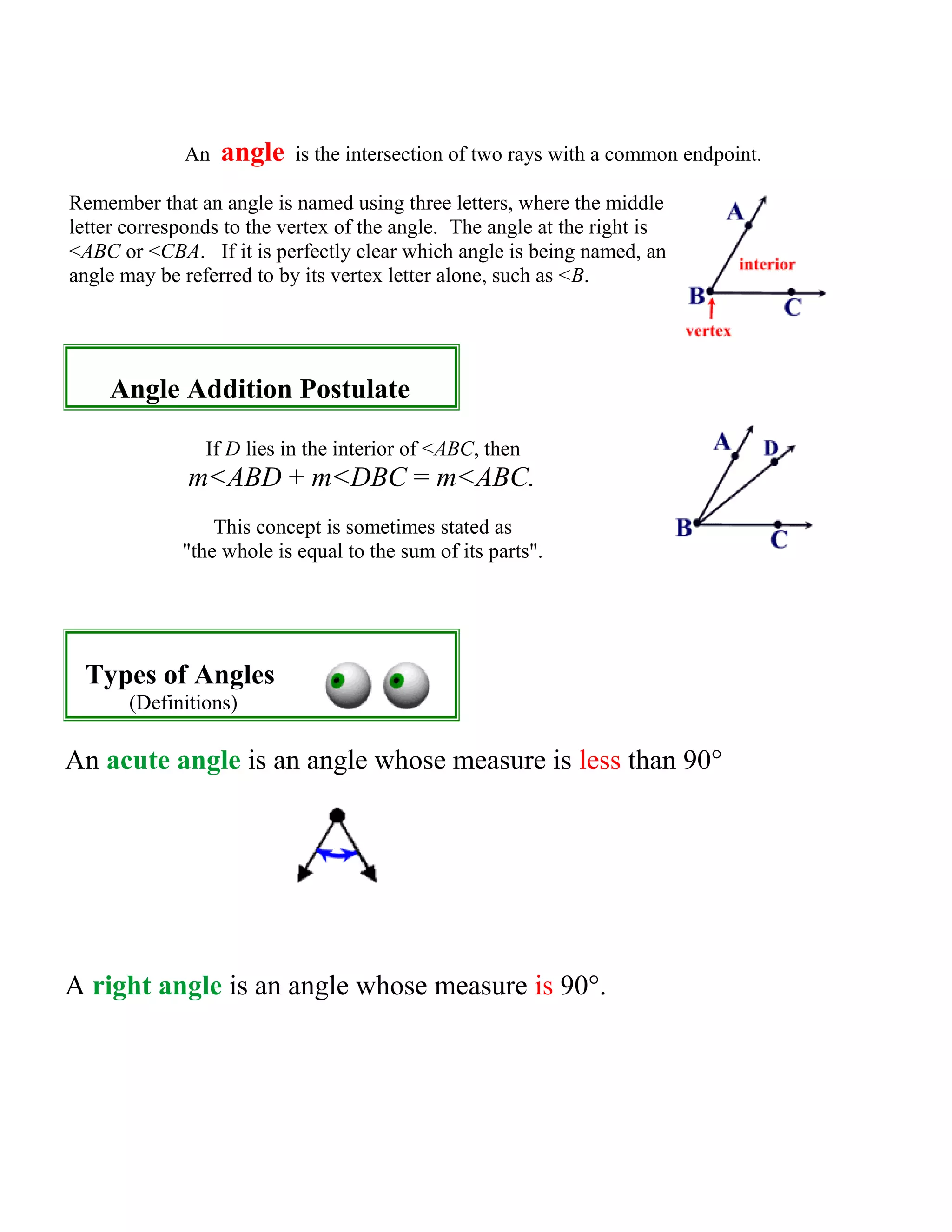 Angles in geometry | PDF