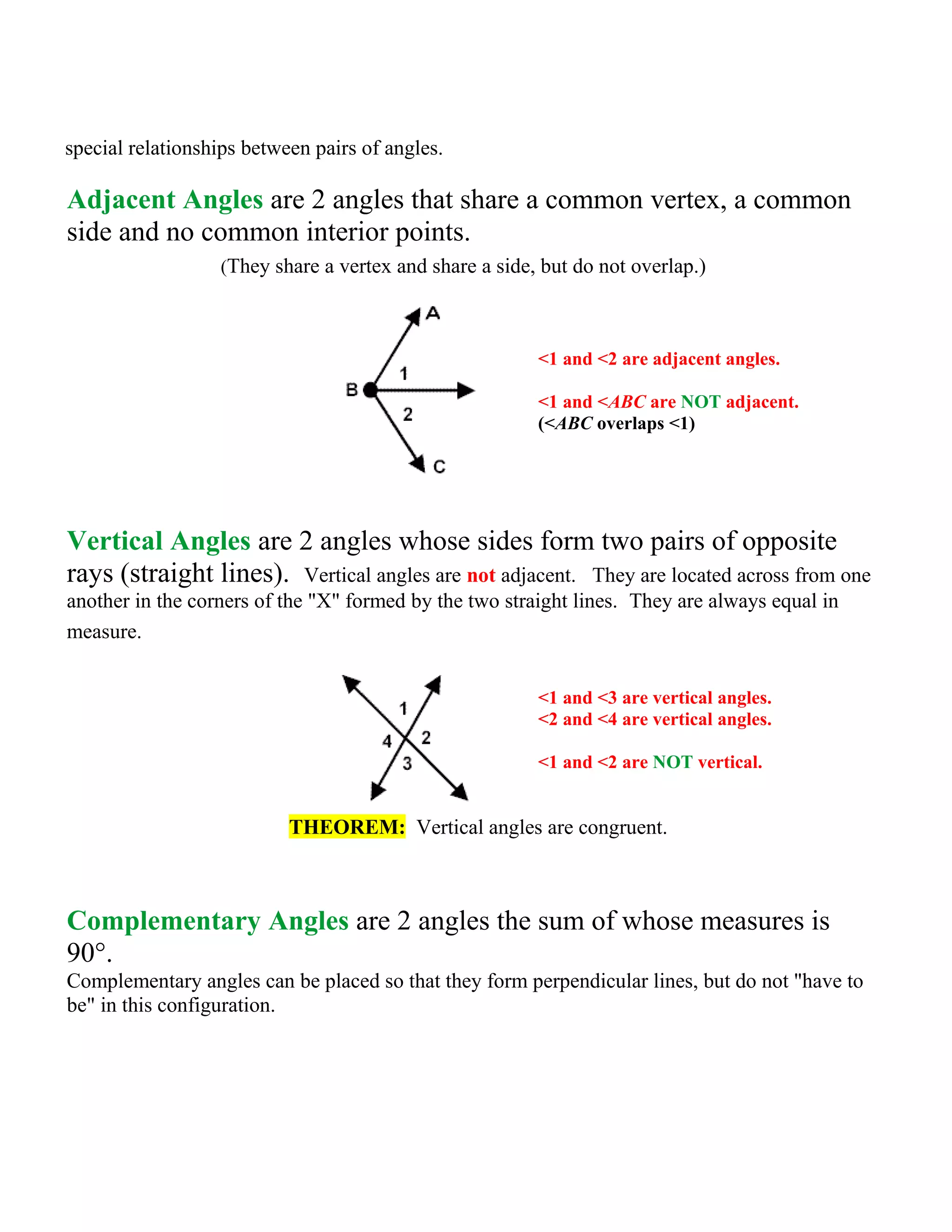 Angles in geometry | PDF
