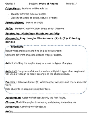 Angles lesson plan | DOCX