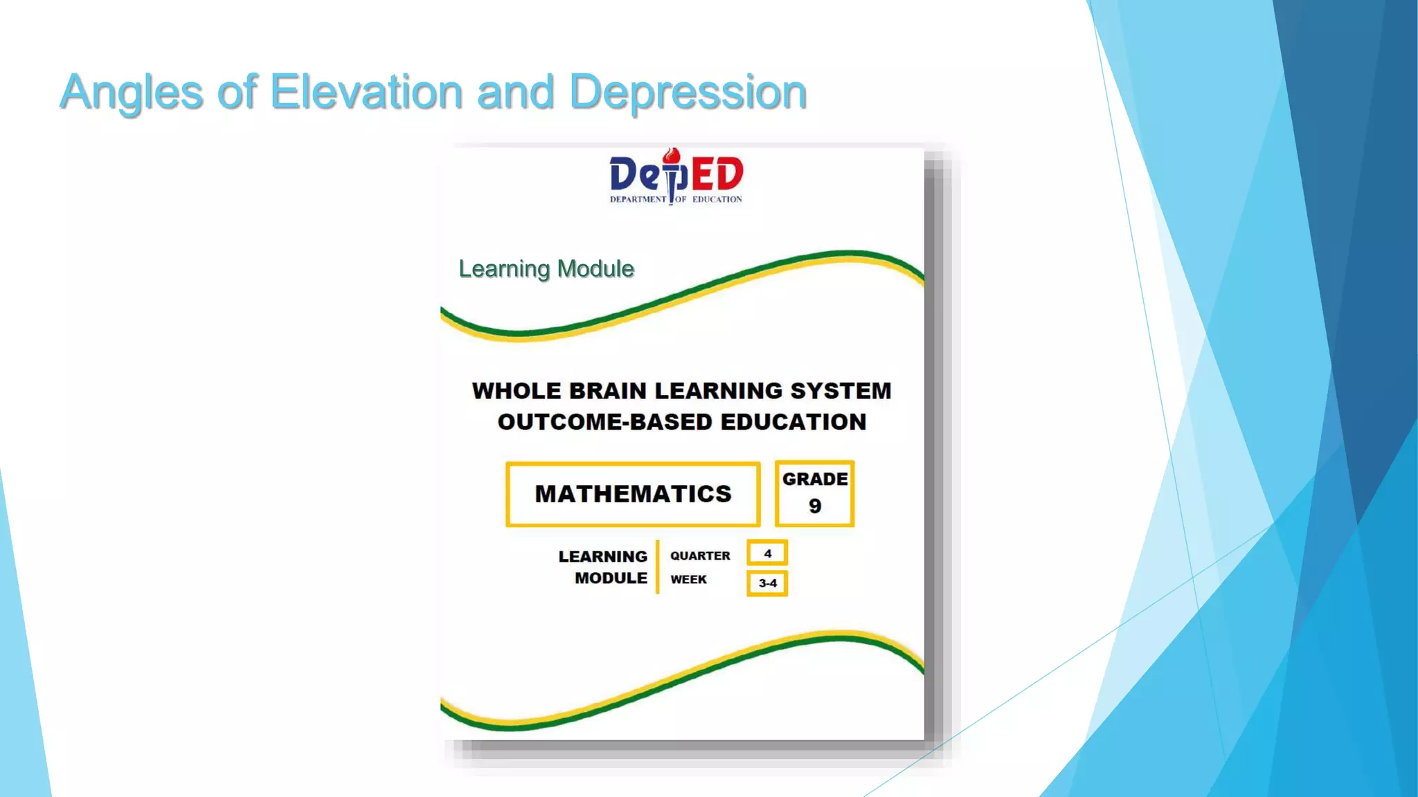 Angles of Elevation and Depression -cot.pptx