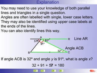 Angles parallel lines | PPT