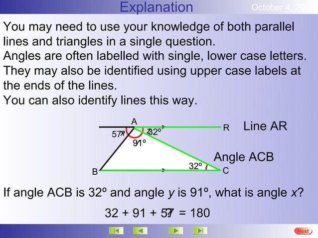 Angles parallel lines | PPT | Geography | Science