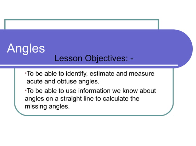 Angles straight line | PPT
