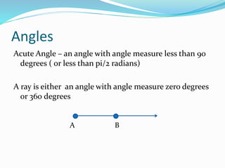 Angles, Right Triangle, Pythagorean Theorem, Trigonometric Ratios | PPTX