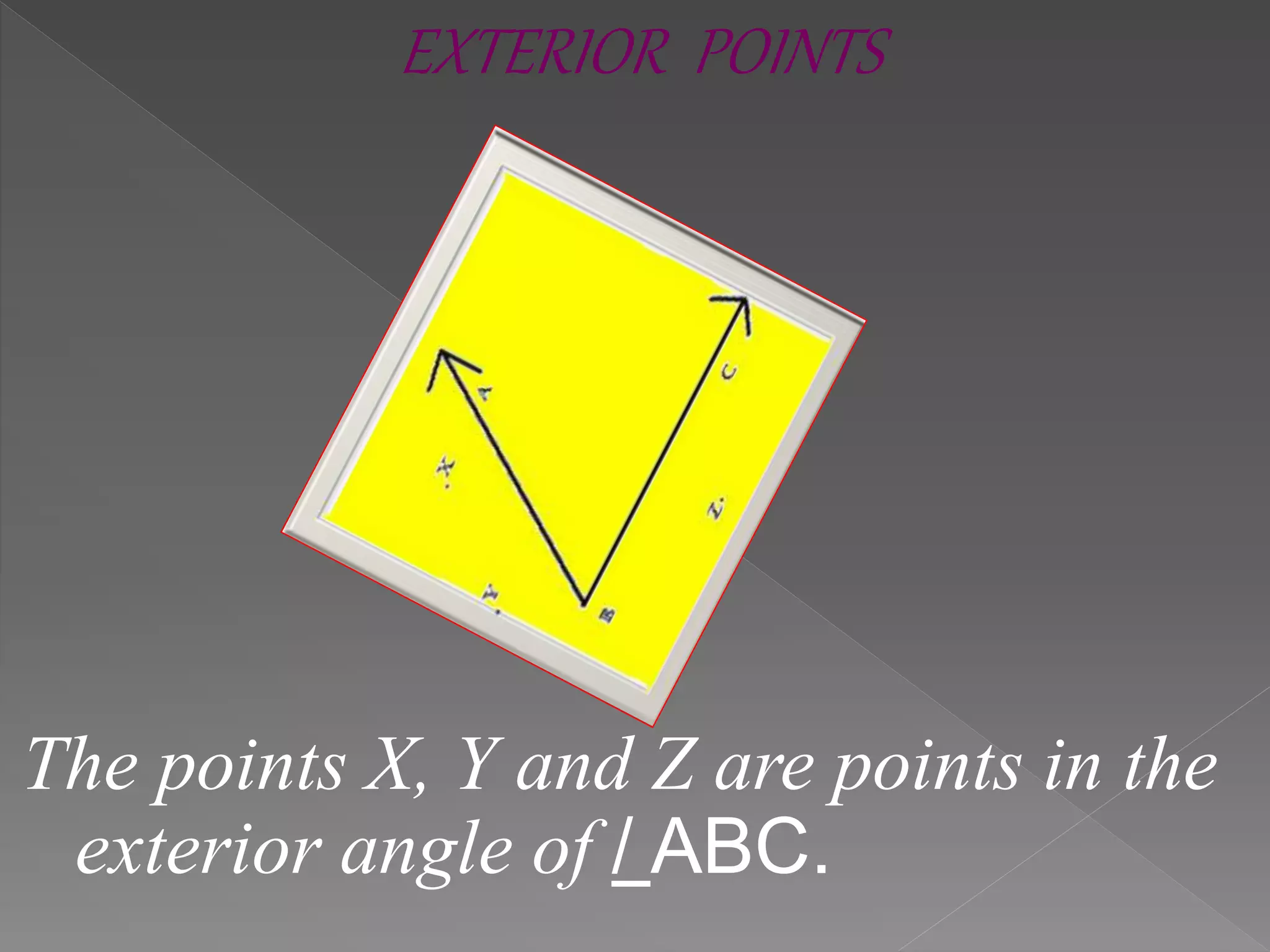 Angles,types,interior and exterior points | PPTX