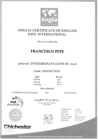 Anglia b1 | PDF