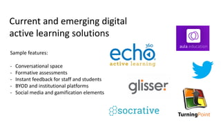 Transforming in-class and out-of-class student engagement through active learning | PPT