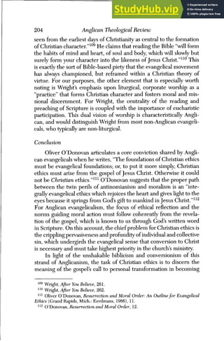 Anglican Evangelicals On Personal And Social Ethics | PDF