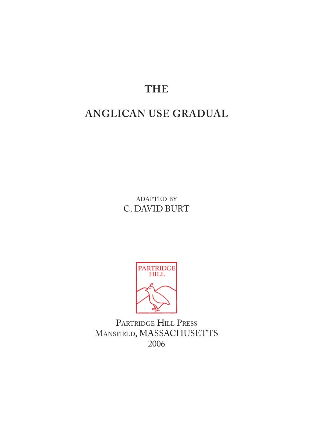 Anglican use gradual | PDF