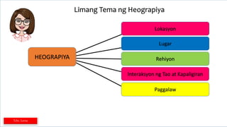 Ang limang tema ng heograpiya | PPT
