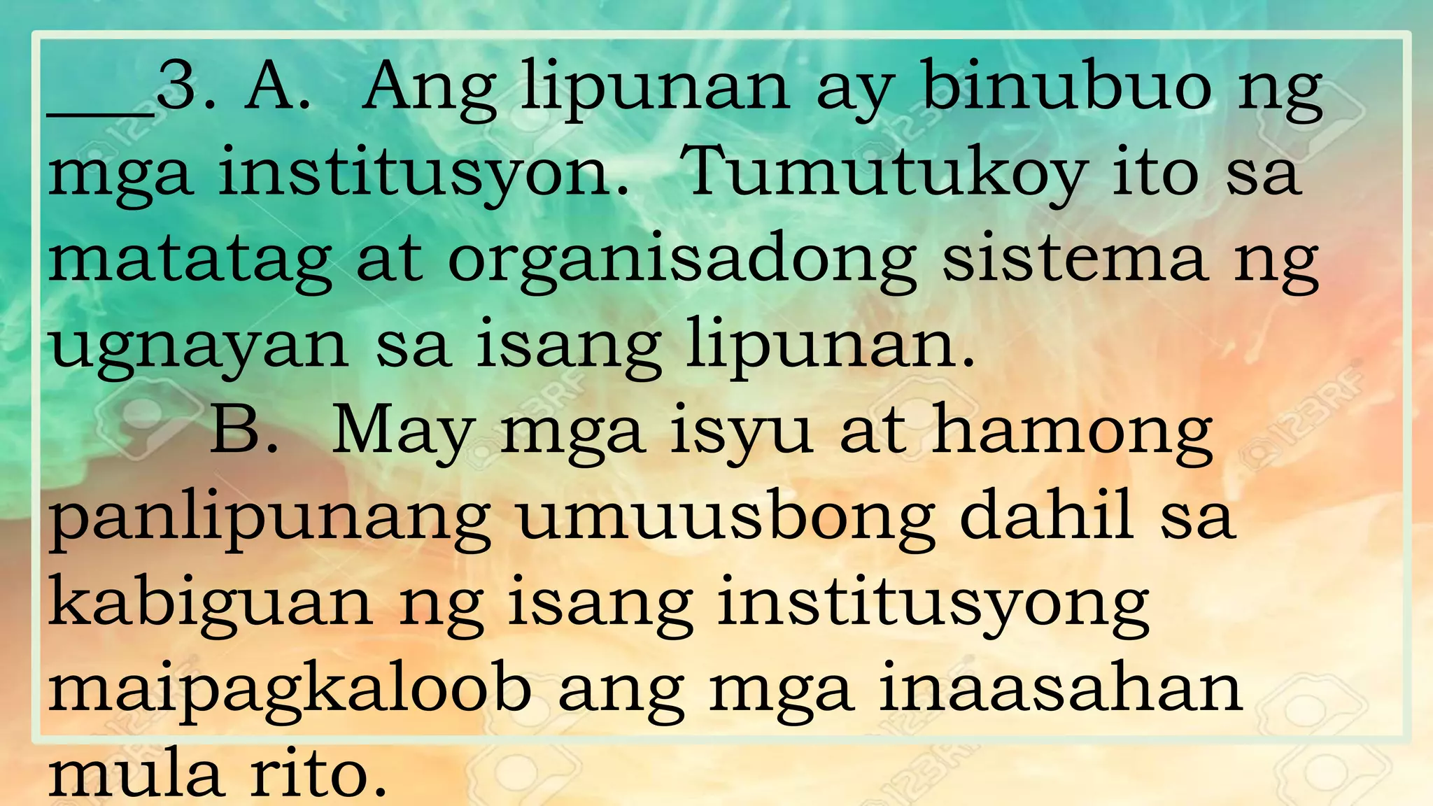 Ang istruktura ng Lipunan AP 10 | PPTX