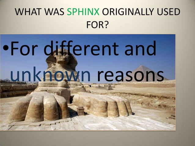 The Great Sphinx | PPT