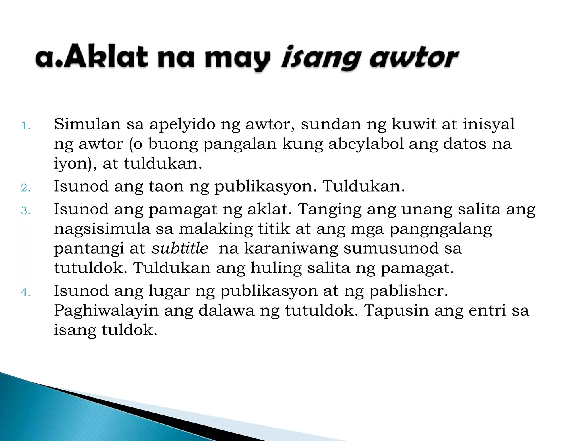 Ang Listahan ng mga Sanggunian (Filipino) | PPTX