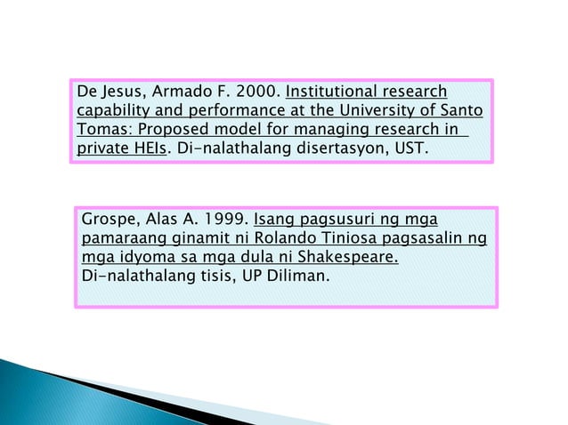 Ang Listahan ng mga Sanggunian (Filipino) | PPTX