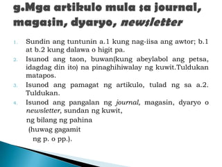 Ang Listahan ng mga Sanggunian (Filipino) | PPTX